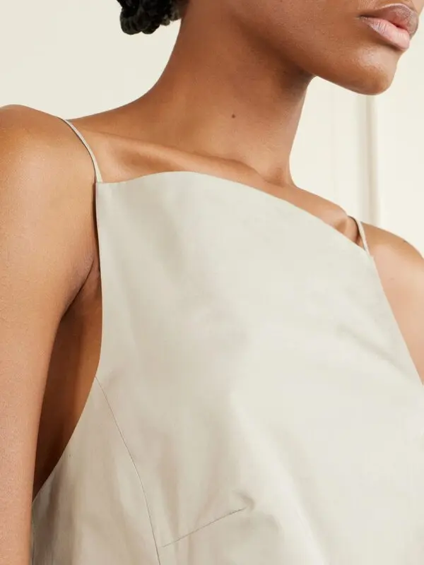 Tibi Open-back Cotton Poplin Tank