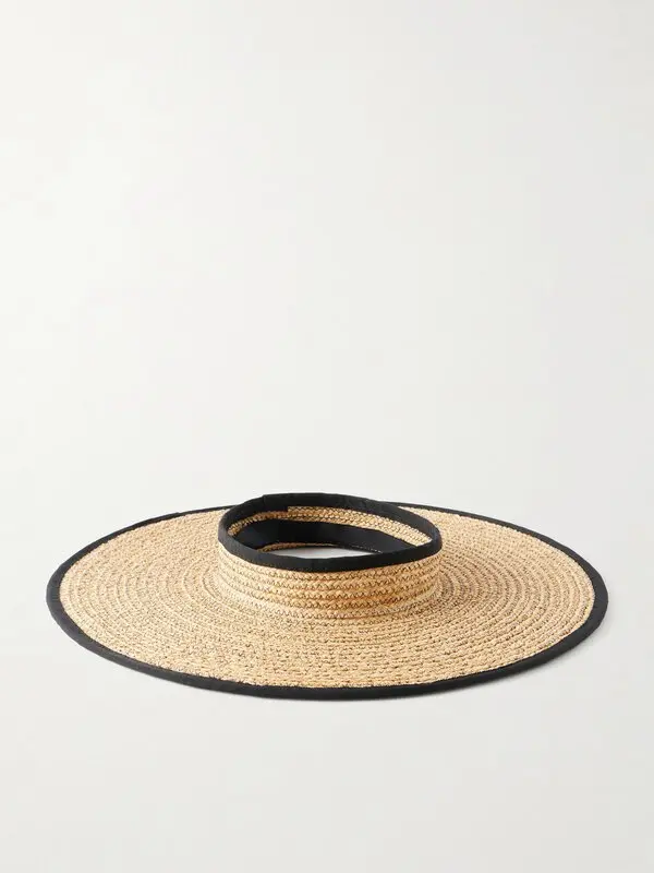 GIGI BURRIS MILLINERY Ines Straw Visor - Neutrals