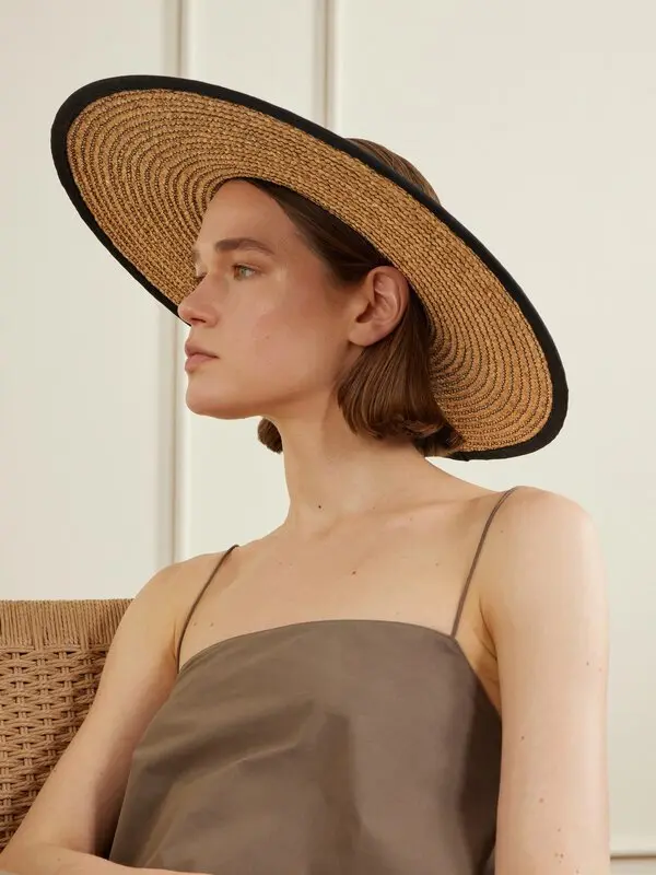 GIGI BURRIS MILLINERY Ines Straw Visor - Neutrals