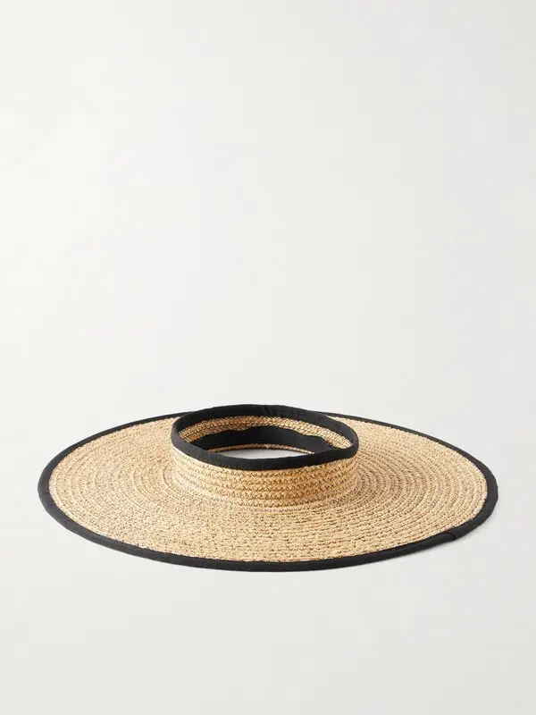 GIGI BURRIS MILLINERY Ines Straw Visor - Neutrals