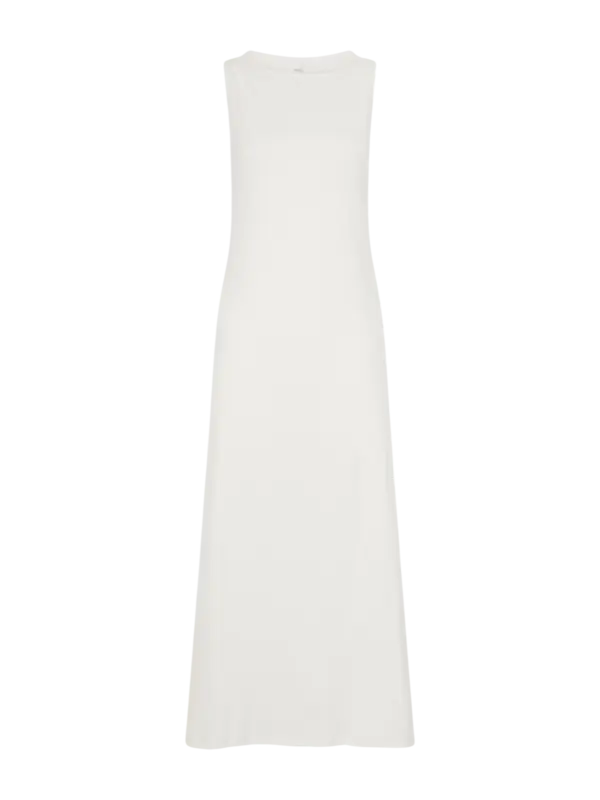 LESET Nando Cotton Maxi Dress - White