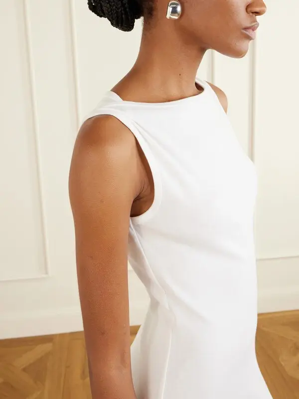 LESET Nando Cotton Maxi Dress - White
