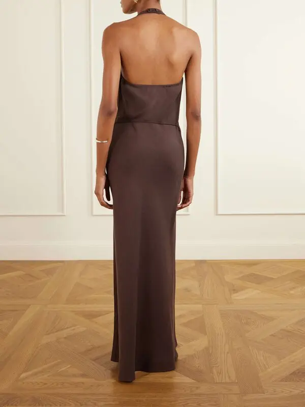 black sleeveless bodycon midi dress for Women Slim Fit Round Neck Stretchy Tank Hip Wrap Dress Party Club Vacation Mini Dresses at Amazon Women's Clothing store Turn heads with this Size:11 US / 45 EU Vittoria Dress - Brown front split