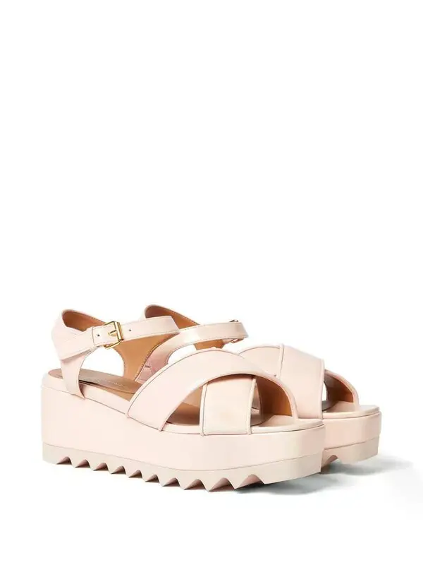 Stella McCartney Criss-cross Flatform Sandals - Pink