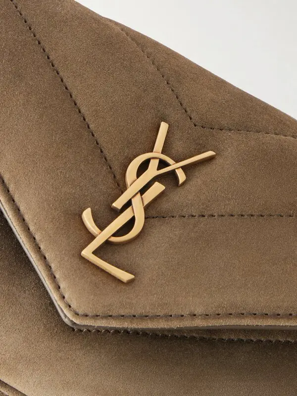 Saint Laurent Loulou Suede Shoulder Bag - Multi