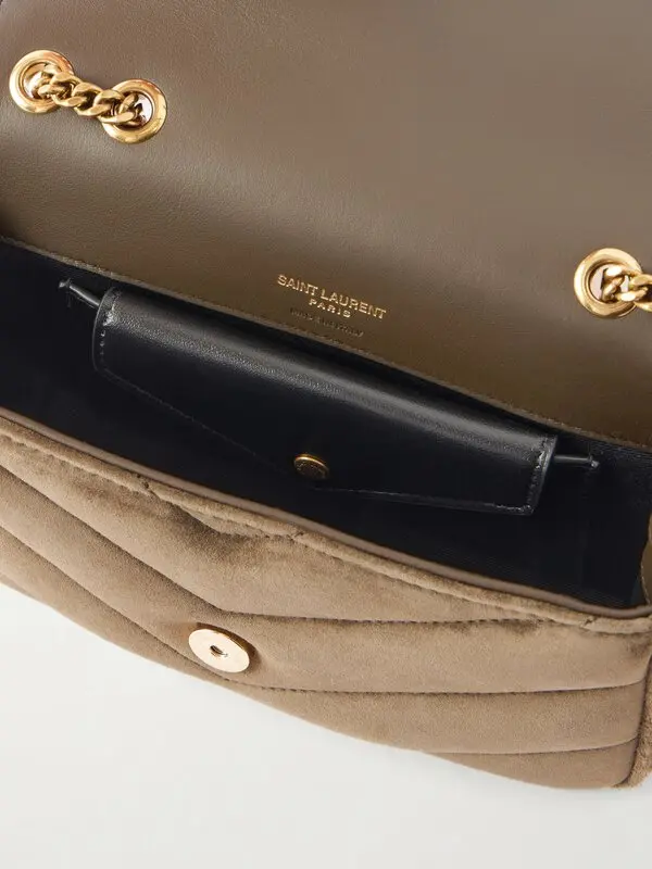 Saint Laurent Loulou Suede Shoulder Bag - Multi