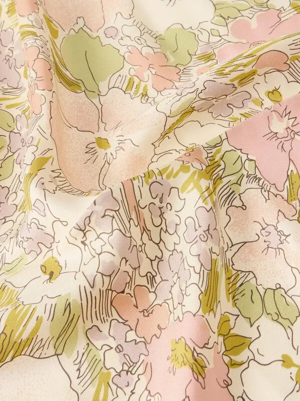 Calvin Klein Lorelai Floral-print Silk-twill Scarf