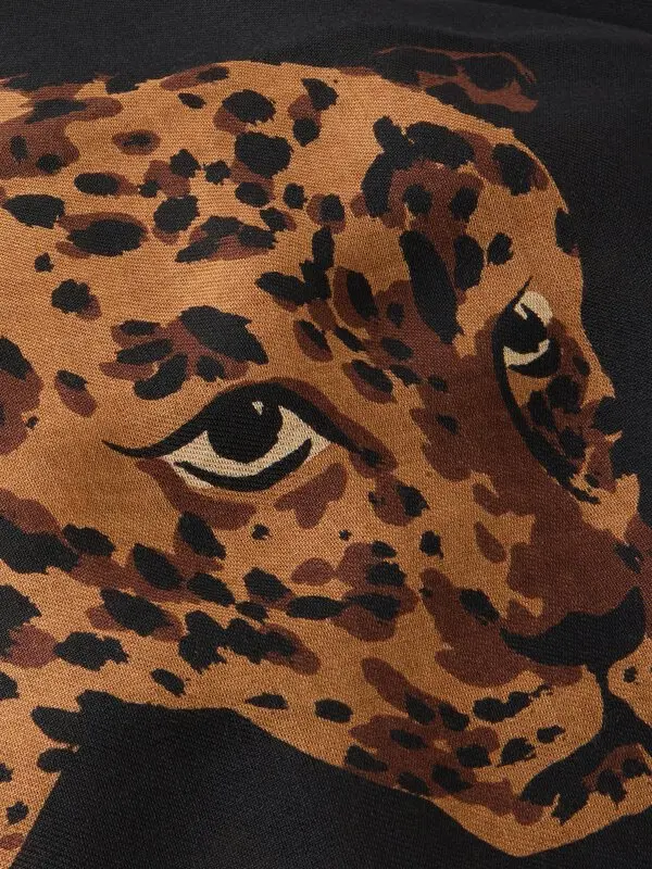 Saint Laurent Etolel-leopard Frayed Printed Wool-twill Scarf