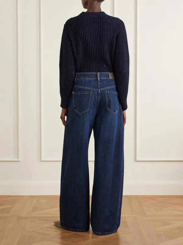 Brunello Cucinelli Mid-rise Wide-leg Jeans - Blue