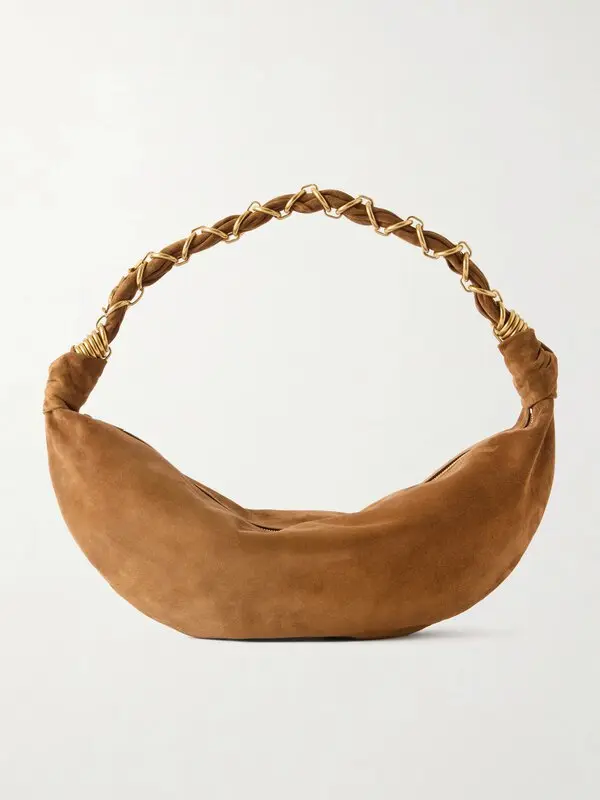 Saint Laurent Amalia Small Suede Shoulder Bag - Brown