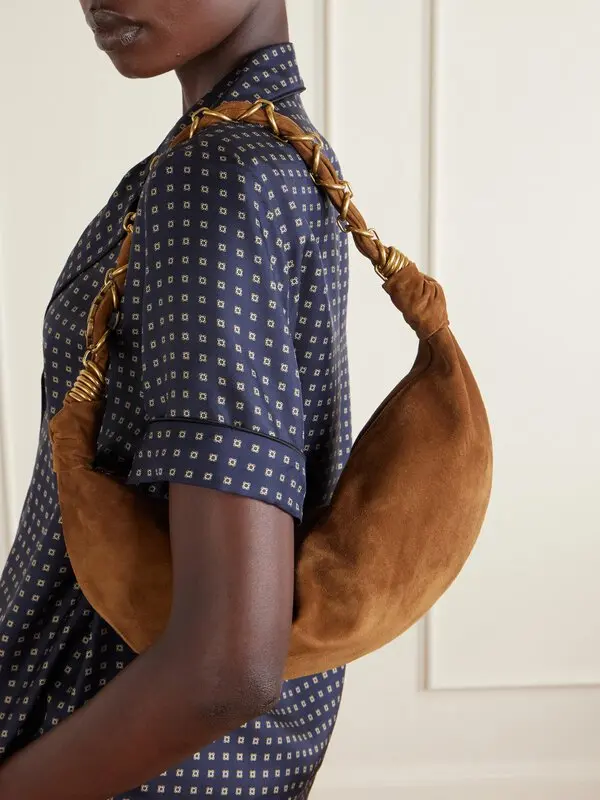 Saint Laurent Amalia Small Suede Shoulder Bag