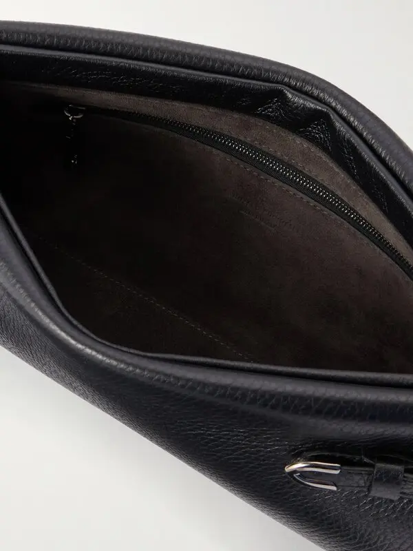 Brunello Cucinelli Textured Leather Clutch - Black
