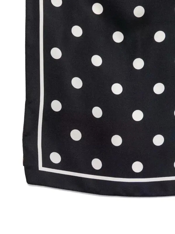 Maje Polka-dot Silk Scarf - Blue