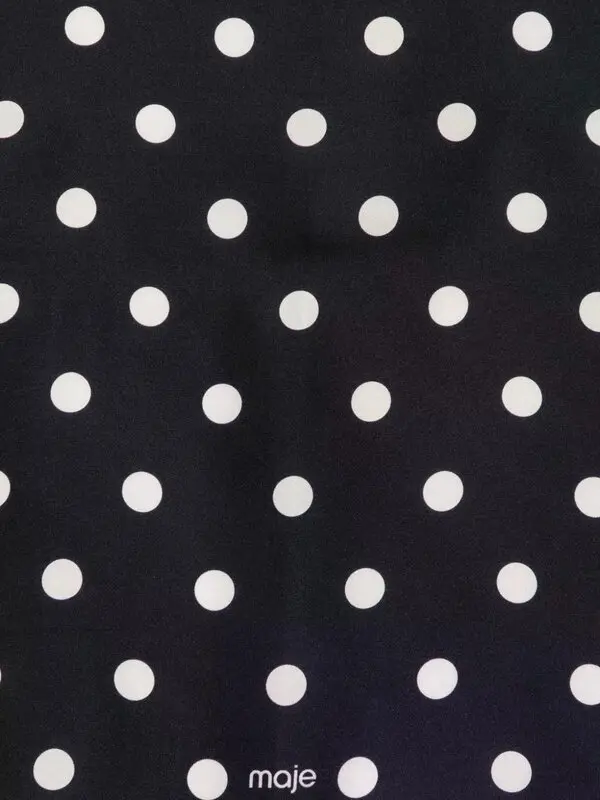 Maje Polka-dot Silk Scarf