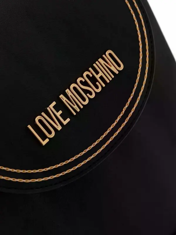 Moschino Logo Plaque Contrast Stitch Backpack