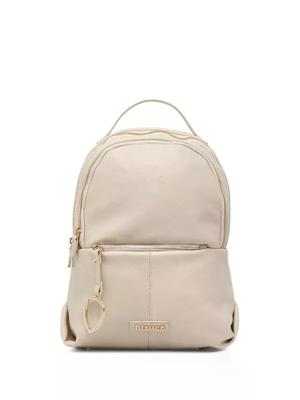 BLAUER. Logo Plaque Pebbled Backpack