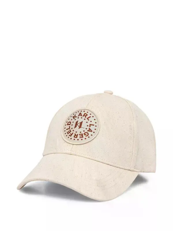 Karl Lagerfeld Logo Patch Baseball Cap - Neutrals
