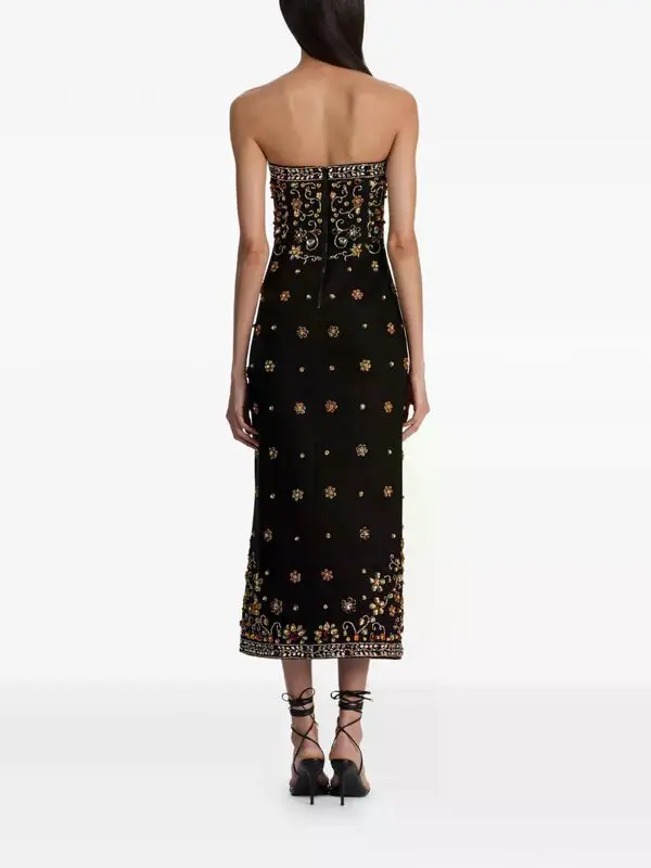 Alice + Olivia Nina Embellished Strapless Dress