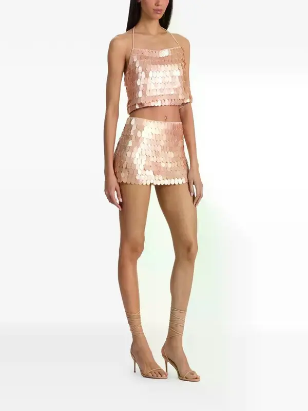 Alice + Olivia Embellished Cropped Top