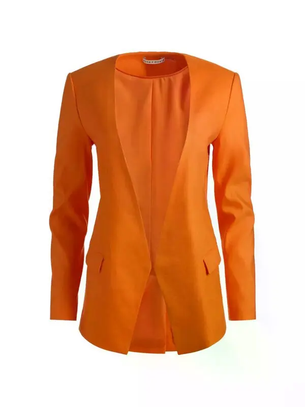 Alice + Olivia Collarless Angled Blazer