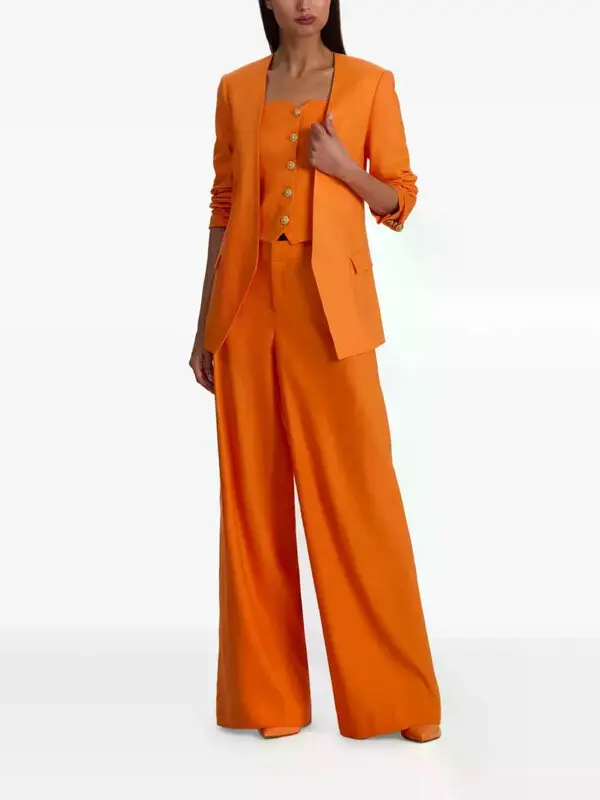 Alice + Olivia Collarless Angled Blazer