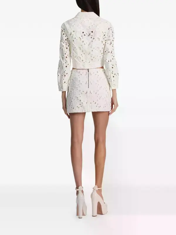 Alice + Olivia Riley Broderie Anglaise Skirt