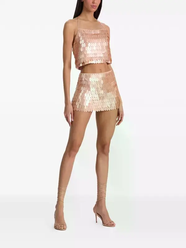 Alice + Olivia Paillette Embellished Tiered Skirt