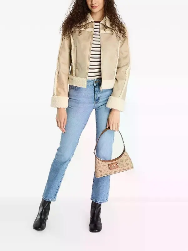 Guess Faux-shearling Trim Jacket