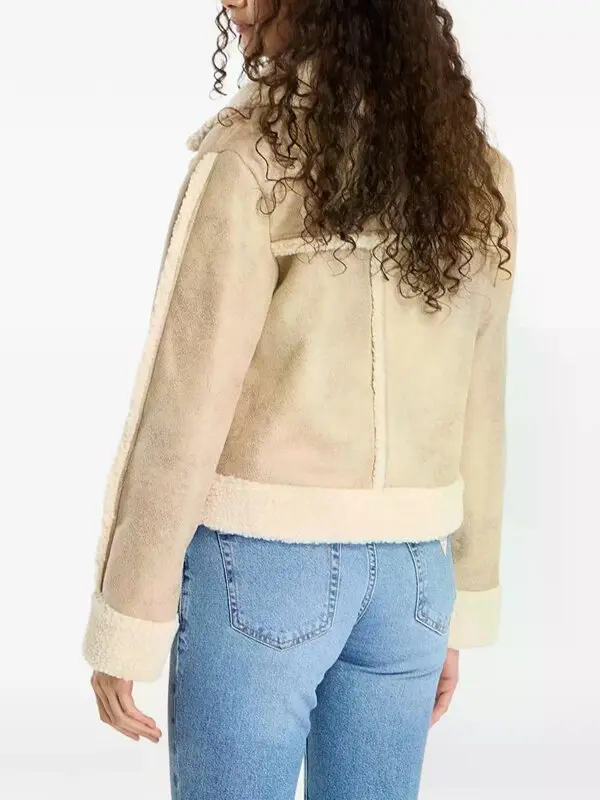 Guess Faux-shearling Trim Jacket