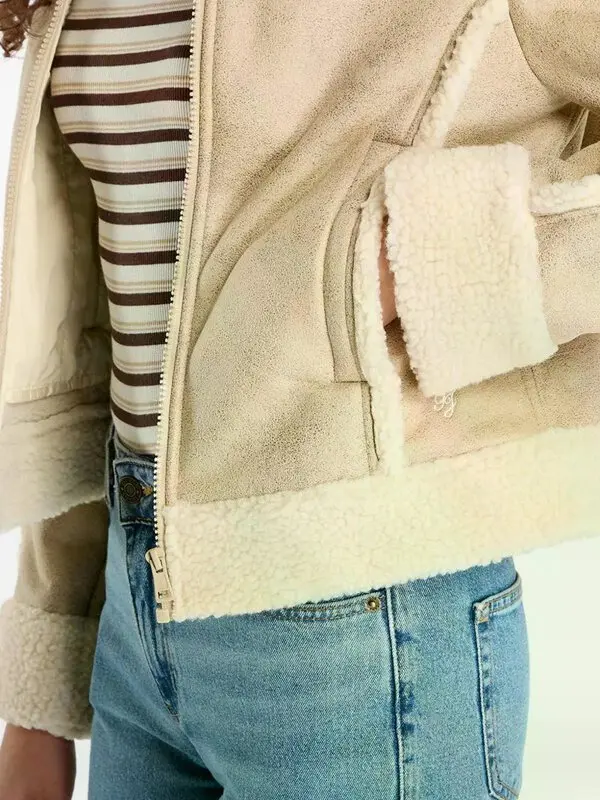 Guess Faux-shearling Trim Jacket