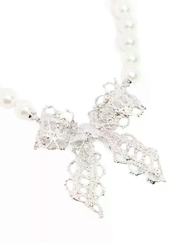 SHUSHU/TONG Bow-pendant Necklace - Silver