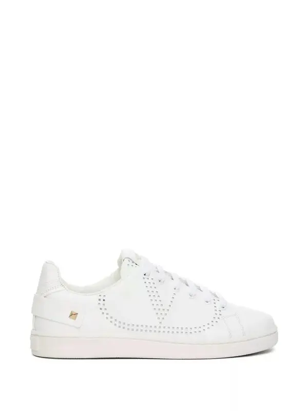 Valentino Garavani Backnet Calfskin Sneakers - White
