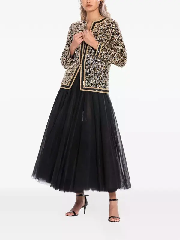 DINA MELWANI Crystal Embellished Bead-embroidered Jacket