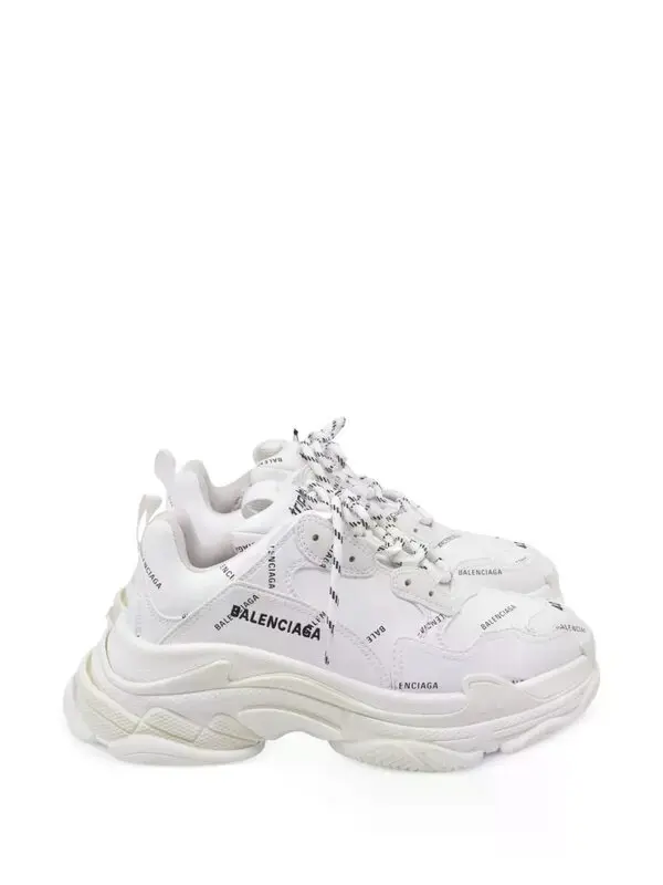 Balenciaga Triple S Logo Sneakers - White