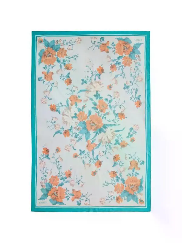 Erdem Floral-print Cotton Pareo - Blue