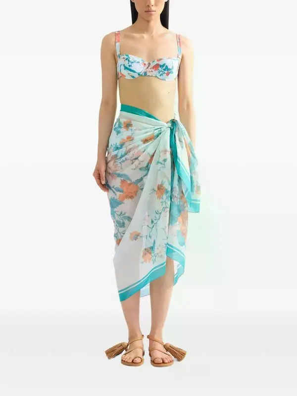 Erdem Floral-print Cotton Pareo
