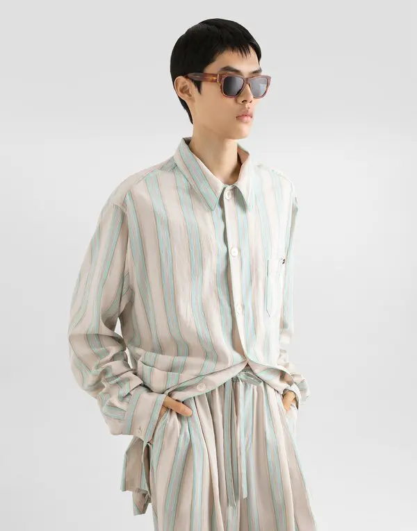 Dolce & Gabbana Striped Fabric Vanity Shirt