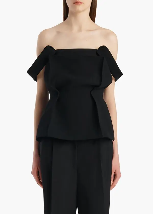 Khaite Yasmina Off-the-shoulder Crepe Top