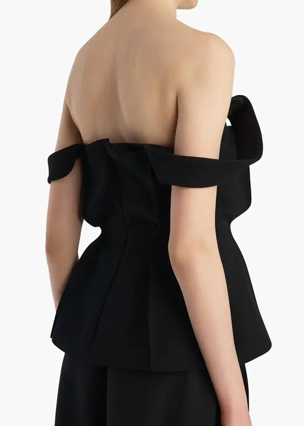 Khaite Yasmina Off-the-shoulder Crepe Top