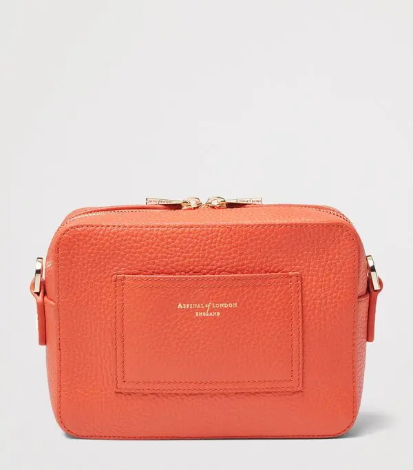 ASPINAL OF LONDON Leather Camera Bag With Logo Detail