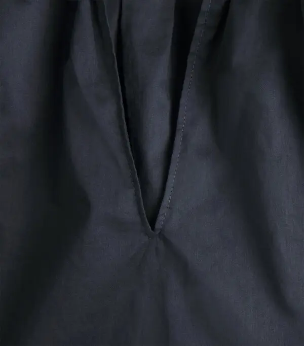 FRAME Cotton Poet Blouse - Navy