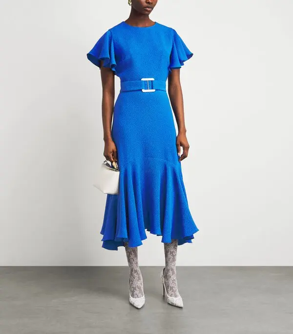 EDELINE LEE Jacquard Dada Midi Dress