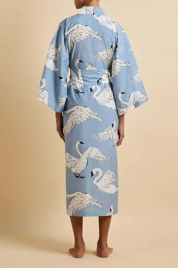 Olivia Von Halle Amaya Laia Swan Robe