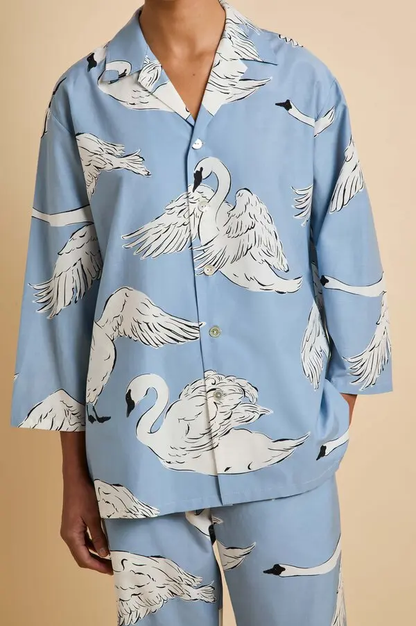 Olivia Von Halle Casablanca Laia Swan Pajamas