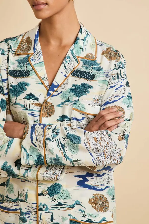 Olivia Von Halle Yves Cadaqués Landscape Pajamas