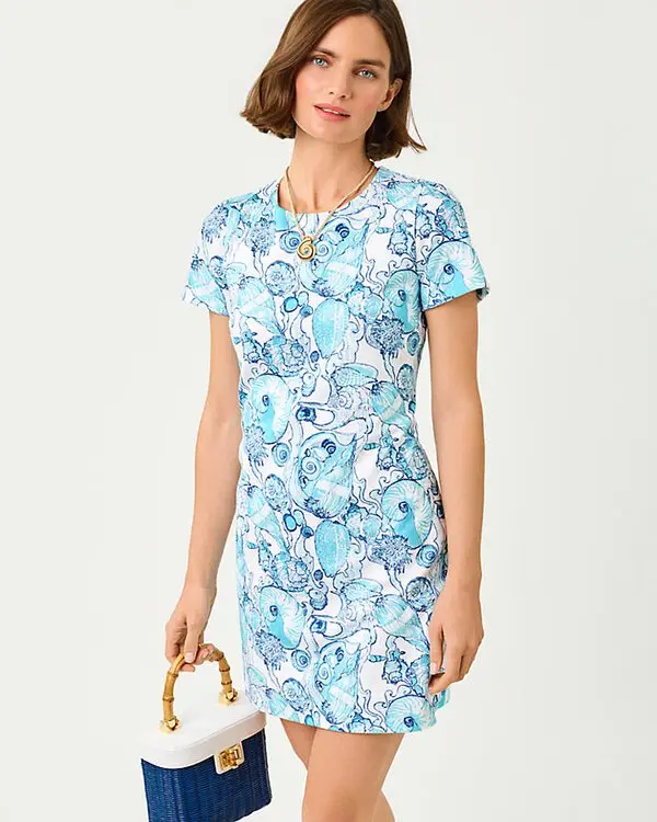 Lilly Pulitzer® Melodie Skirted Romper - Resort White Shell Shine
