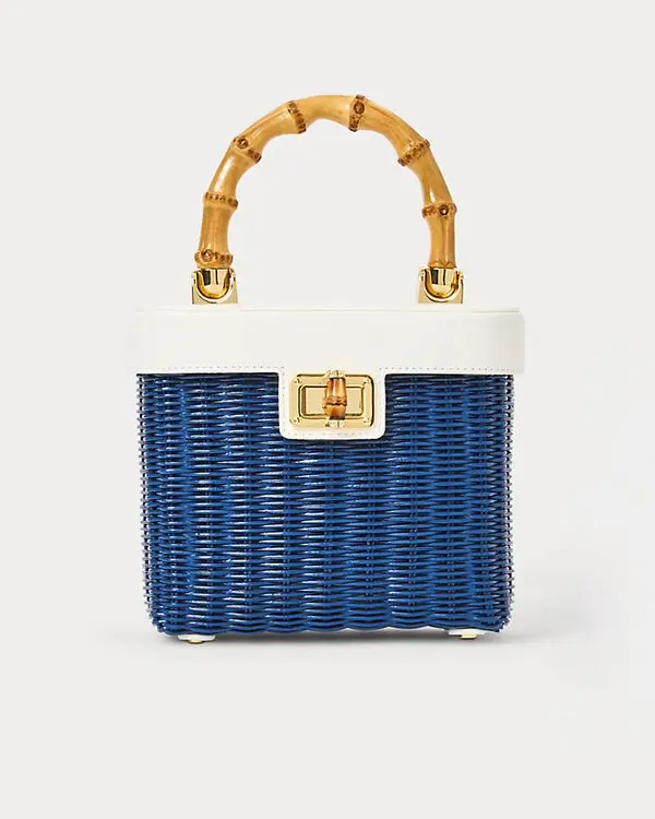 Lilly Pulitzer® Sienna Top Handle Wicker Bag