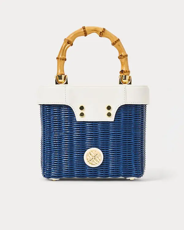 Lilly Pulitzer® Sienna Top Handle Wicker Bag