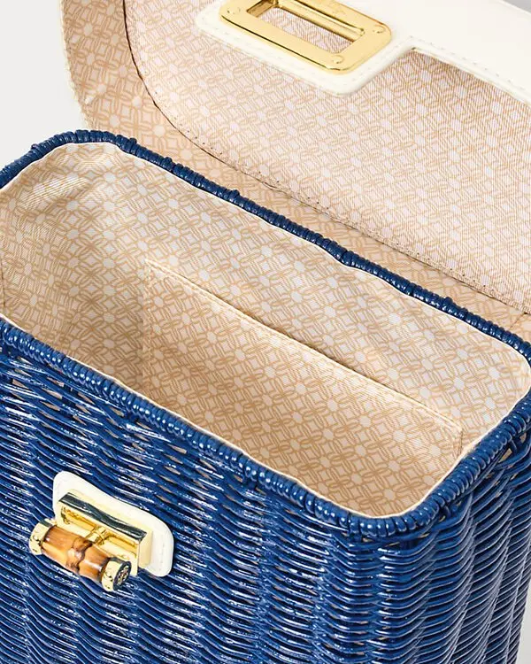 Lilly Pulitzer® Sienna Top Handle Wicker Bag