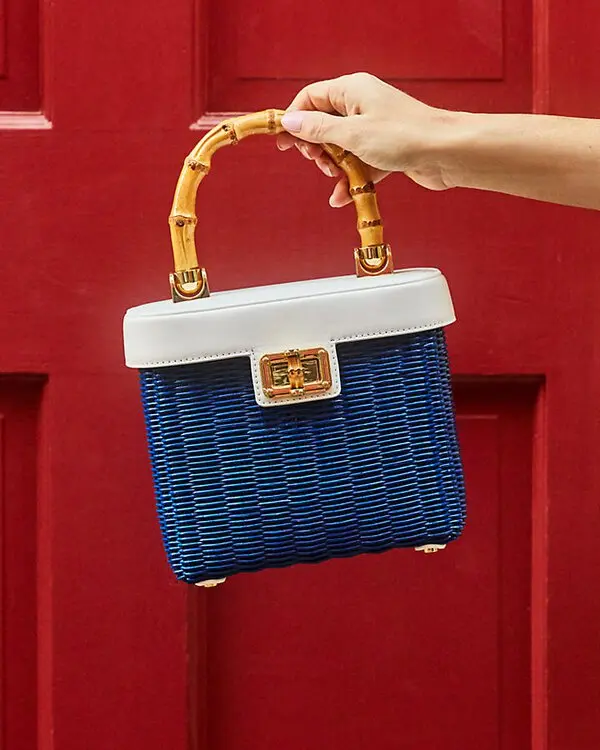 Lilly Pulitzer® Sienna Top Handle Wicker Bag